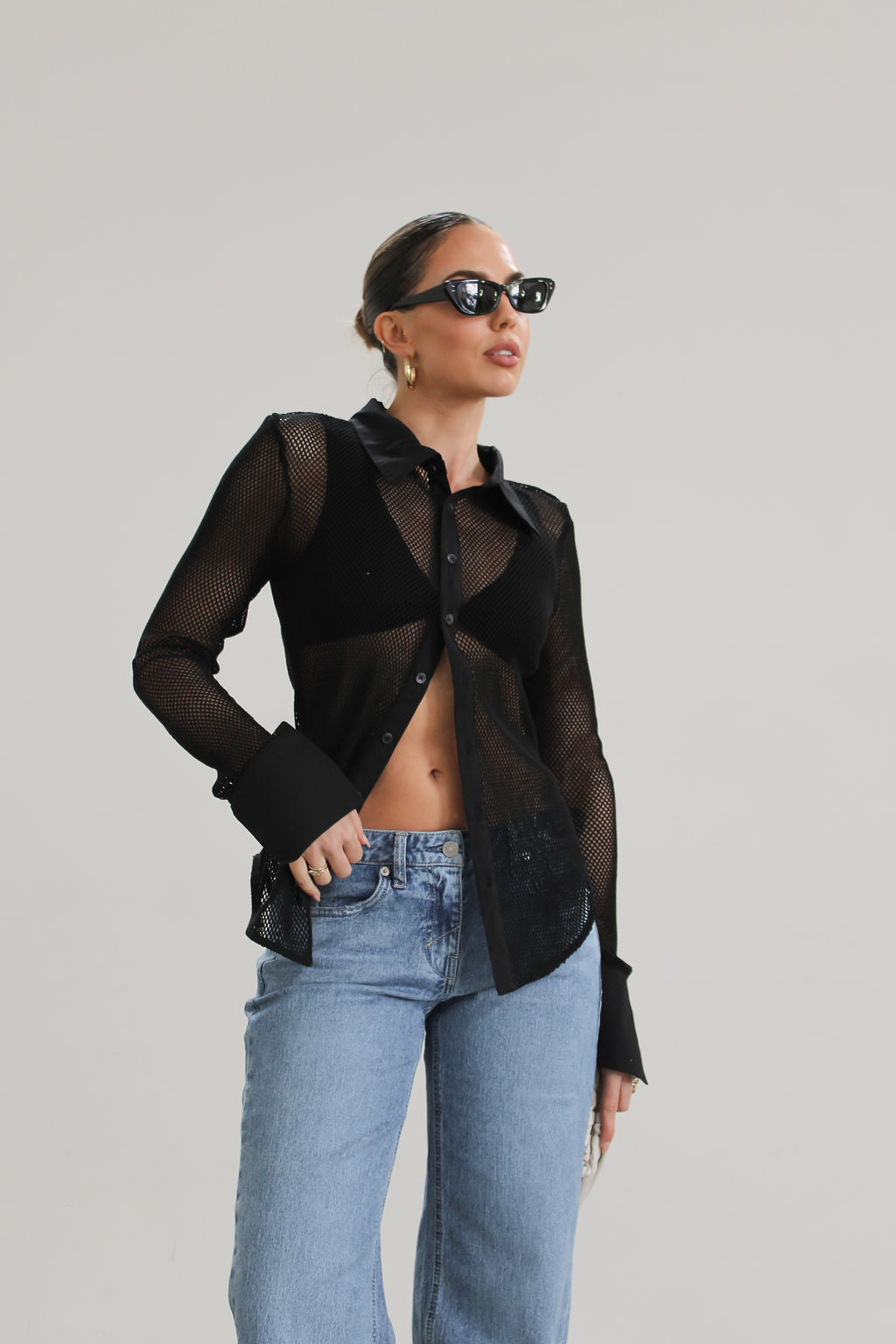 Top Notch Button Down Top - FINAL SALE – SHOPLUNAB